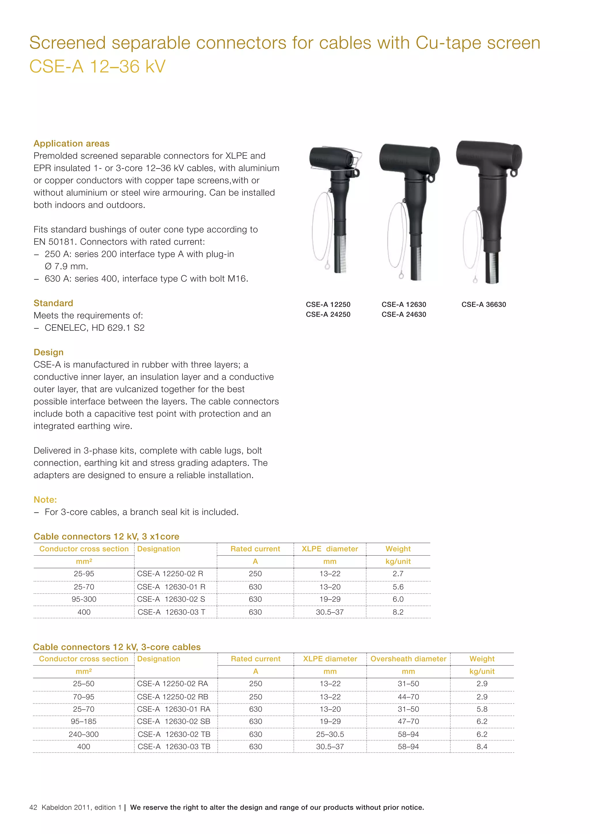 ABB Kabeldon - HV High Voltage Cable Joints, Cable Terminations ...
