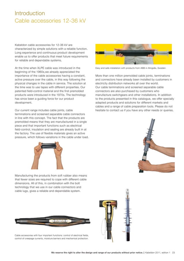 ABB Kabeldon - HV High Voltage Cable Joints, Cable Terminations ...