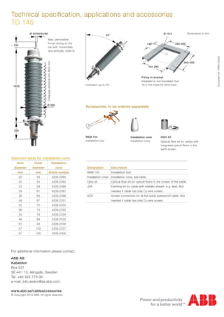 ABB Kabeldon 145kV Dry Cable Termination - IEC 60840 | PDF