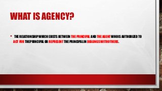 Agency Law (Updated 2019) | PPTX