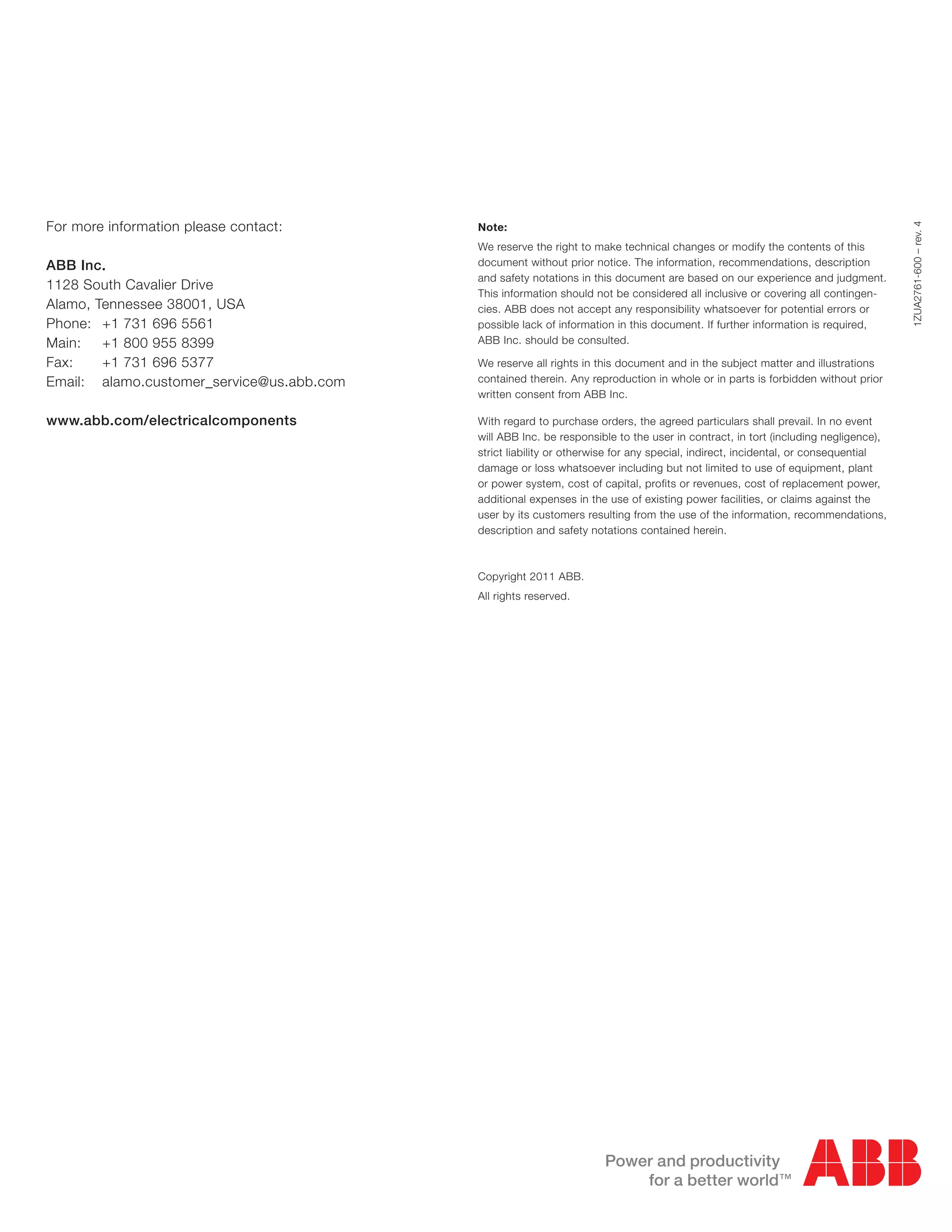 ABB Low Voltage (LV) Bushings for Pad Mounted Distribution Transformers ...