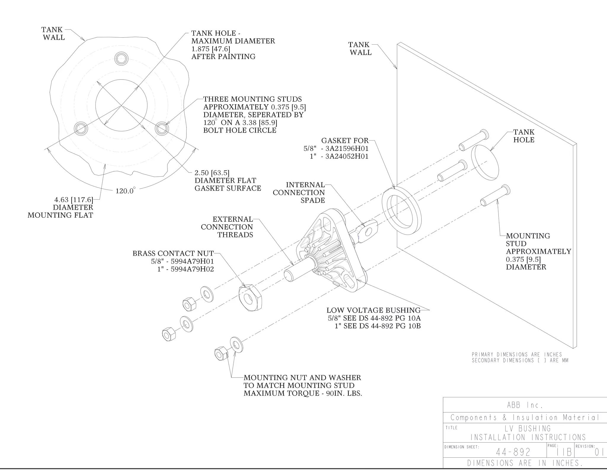 ABB Low Voltage (LV) Bushings for Pad Mounted Distribution Transformers ...