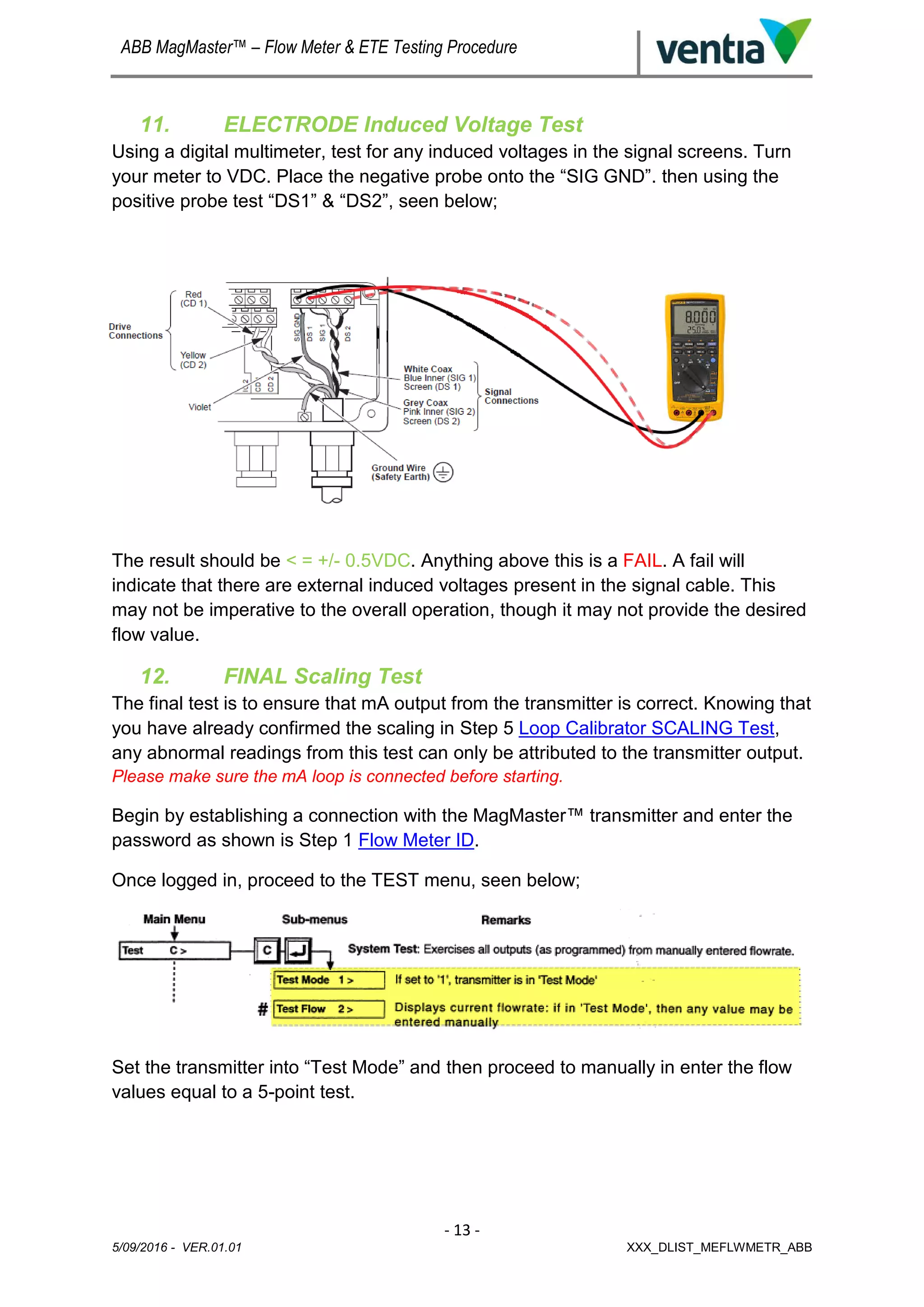 ABB MagMaster - Flow Meter & End to End Testing Procedure | PDF