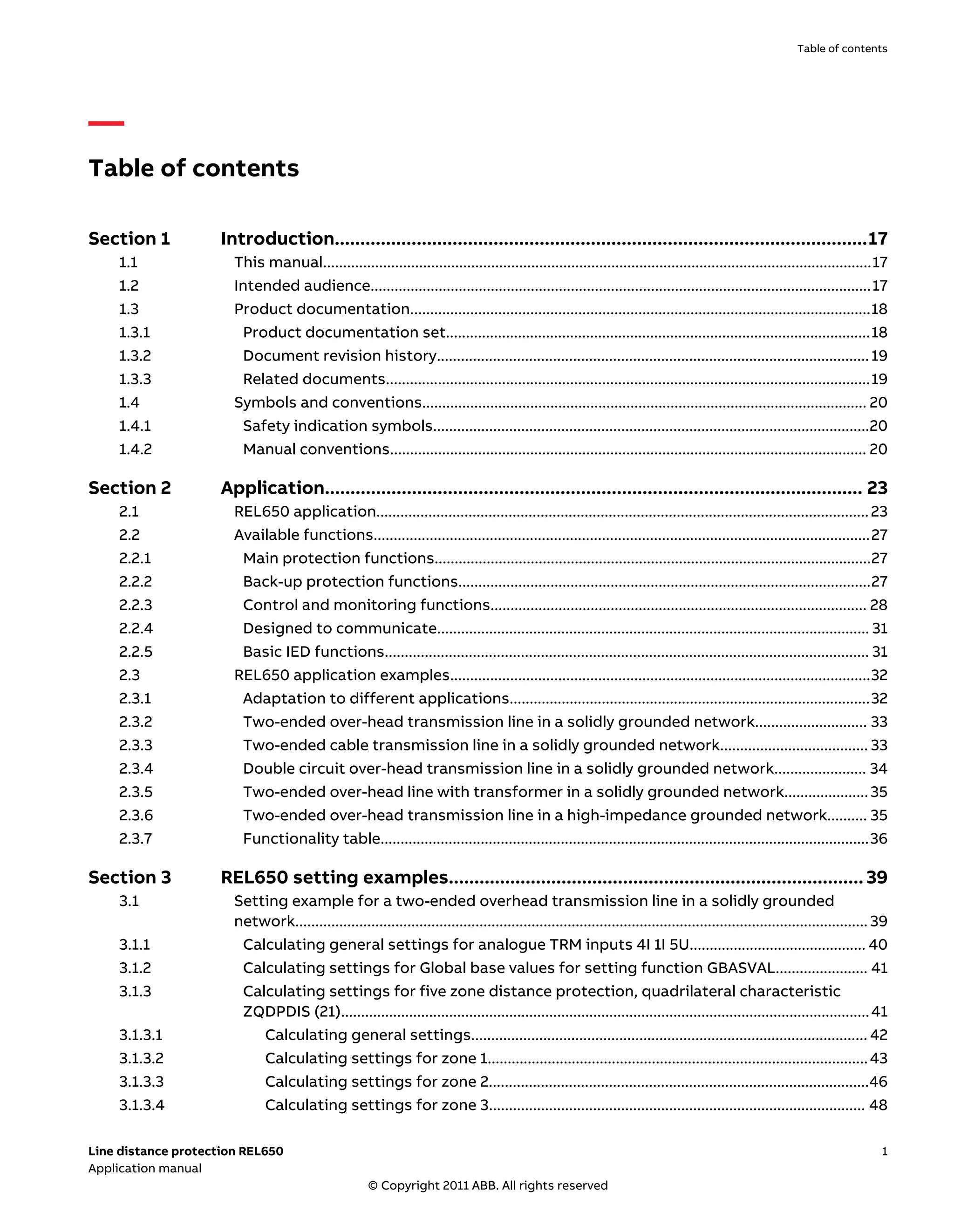 ABB line distance protection relay manual REL650 | PDF