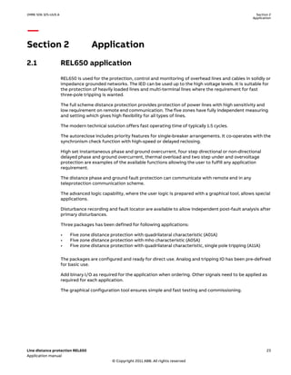 ABB line distance protection relay manual REL650 | PDF