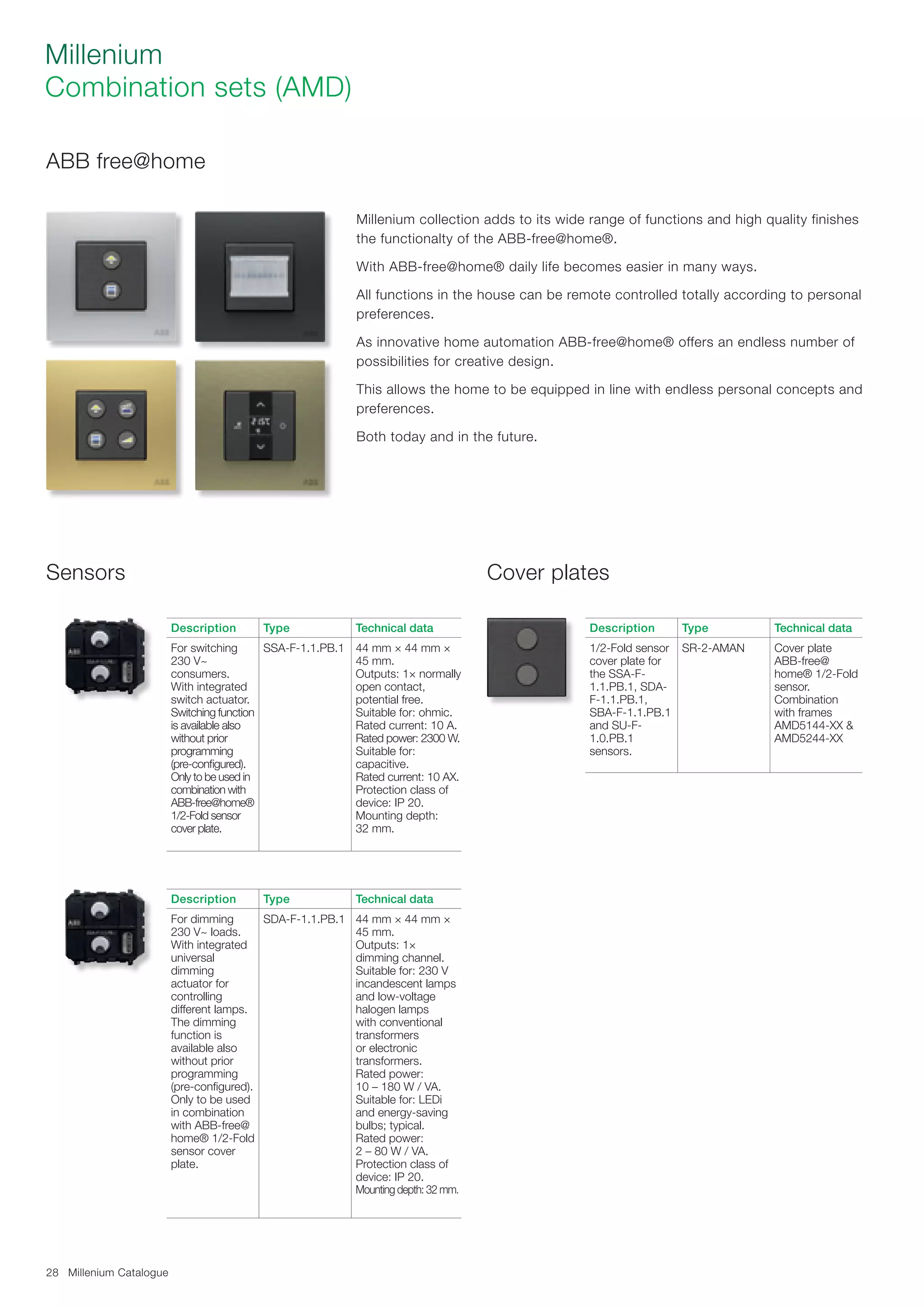 Abb millenium catalogue_KNX System_ Switch &Sockets _ info tech middle east | PDF
