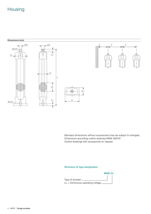 ABB MWD High Voltage Surge Arresters AC 4kV - 44kV - AC Surge Arresters ...