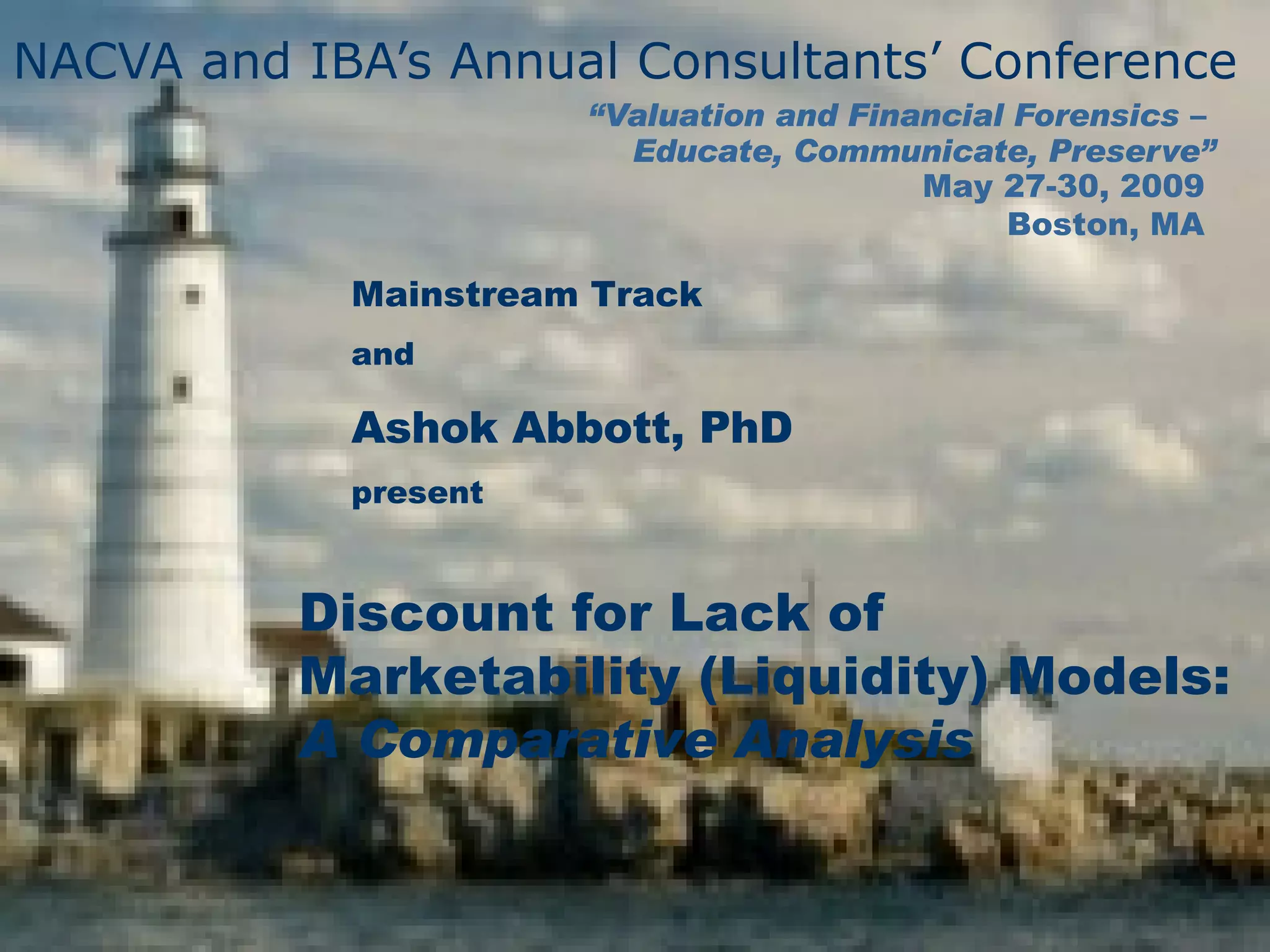 Abbott Disc Lack Marketability Presentation 2 | PPT