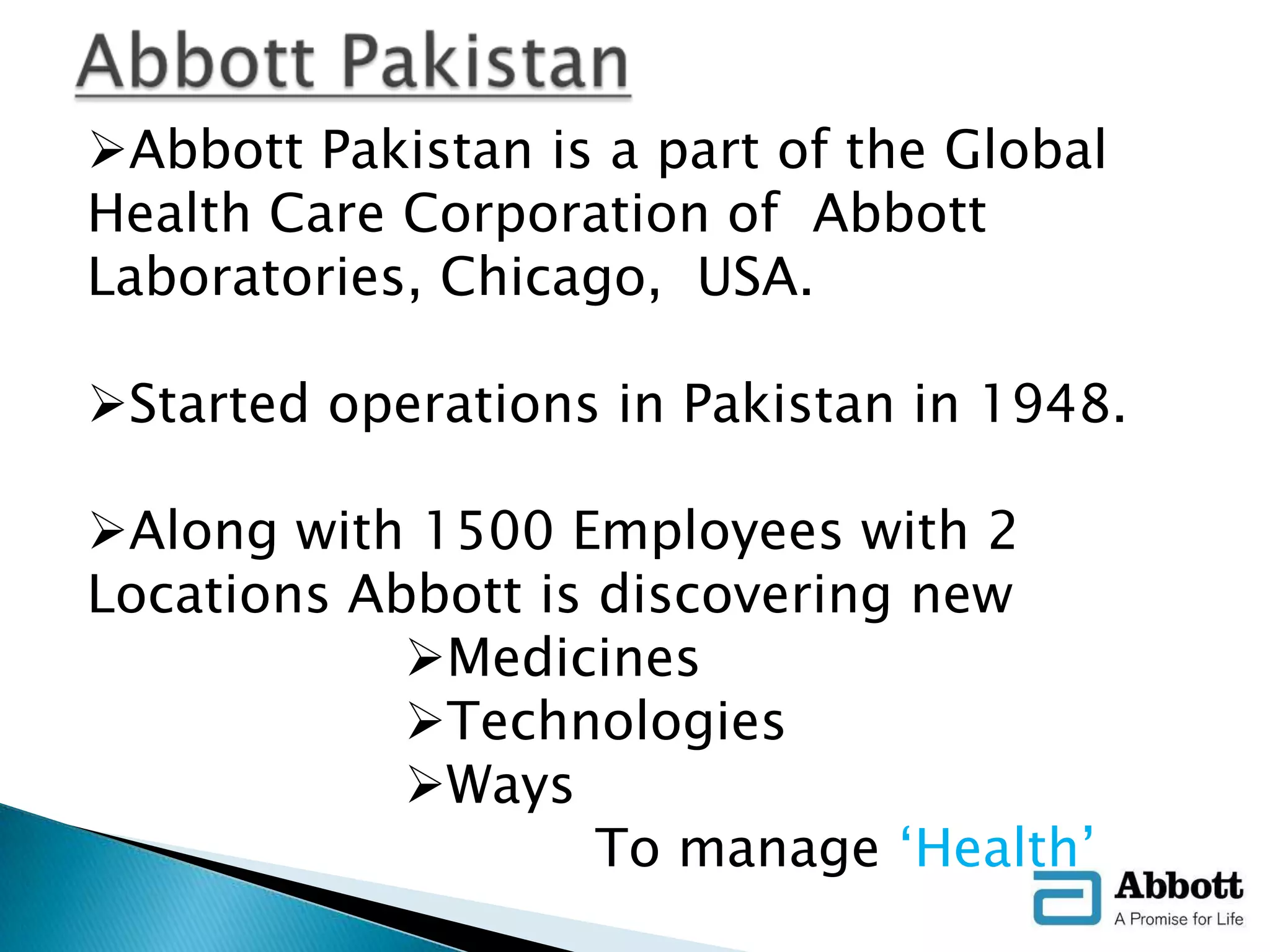 Abbott laboratories pakistan (pvt) limited | PPTX