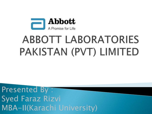 Abbott laboratories pakistan (pvt) limited | PPTX