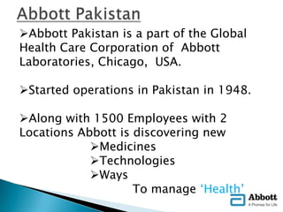 Abbott laboratories pakistan (pvt) limited | PPTX