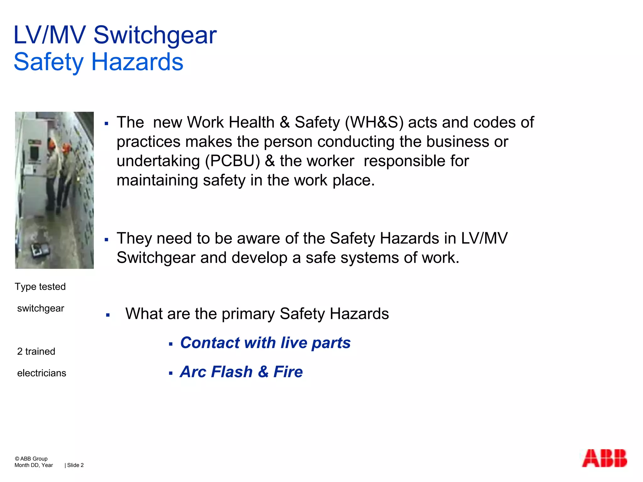 ABB switchgear safety hazards passive & active arc fault protection by ...