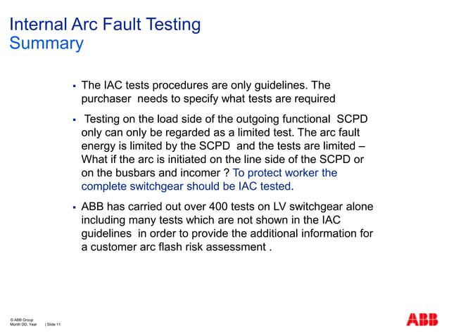 ABB switchgear safety hazards passive & active arc fault protection by ...