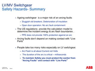 ABB switchgear safety hazards passive & active arc fault protection by ...