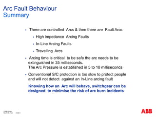 ABB switchgear safety hazards passive & active arc fault protection by ...