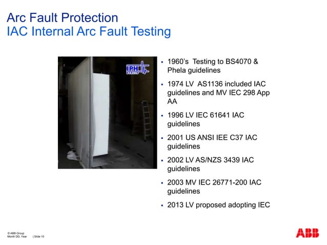 ABB switchgear safety hazards passive & active arc fault protection by David Stonebridge | PPT