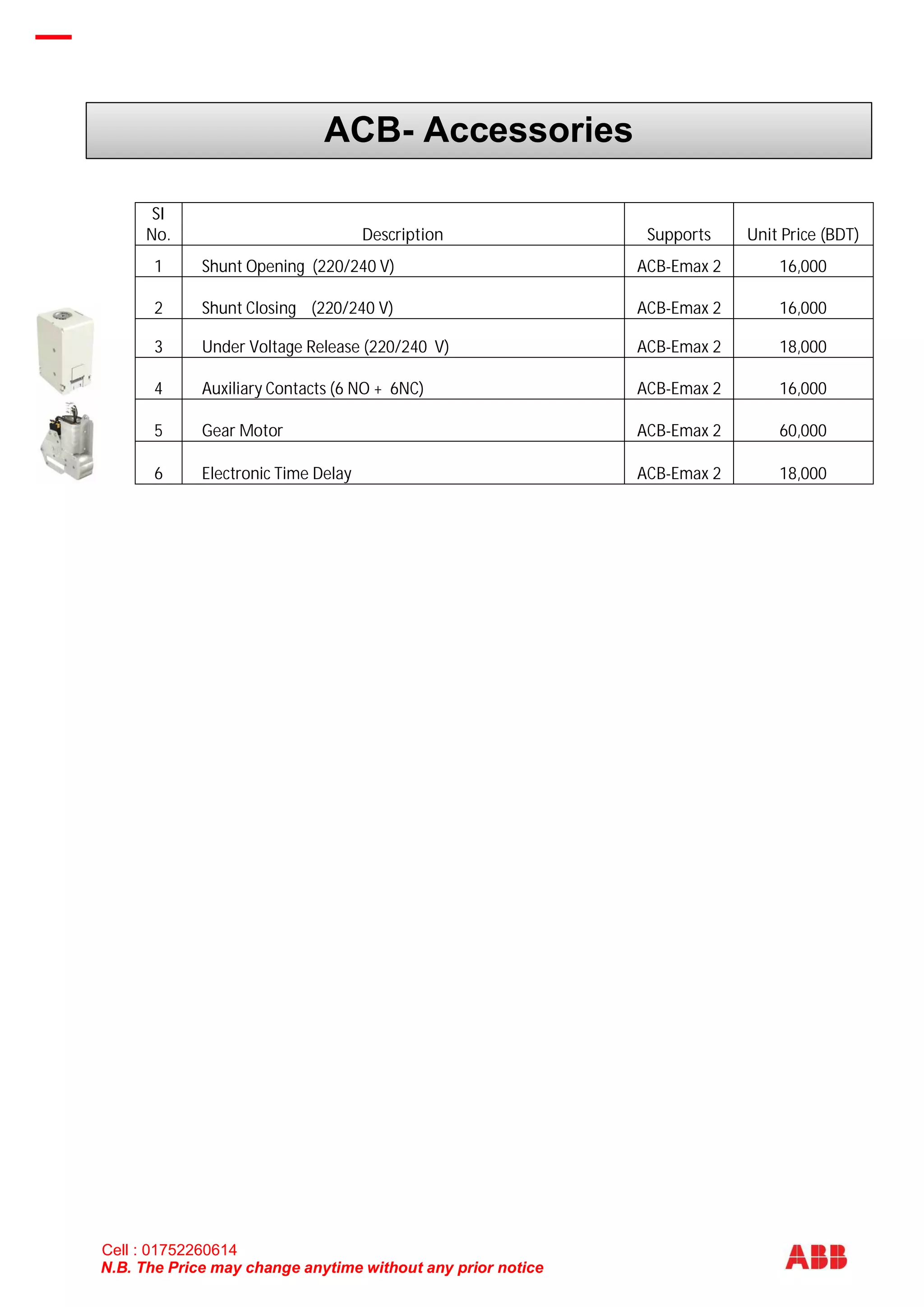 ABB Price List -2019..pdf