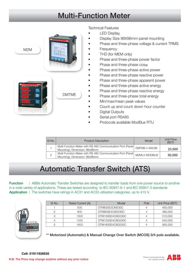 ABB Price List -2019..pdf | Technology & Computing
