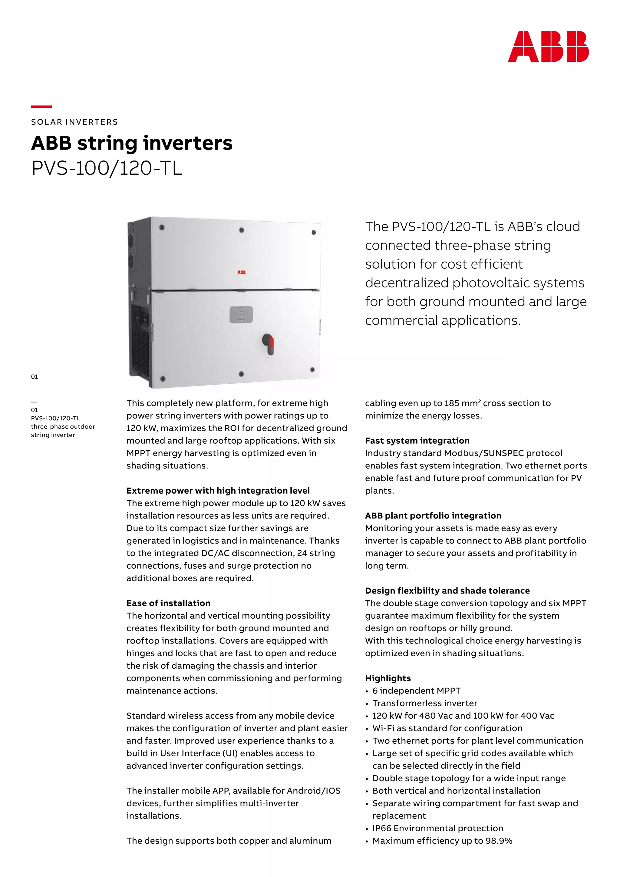 Abb pvs 100-tl | PDF