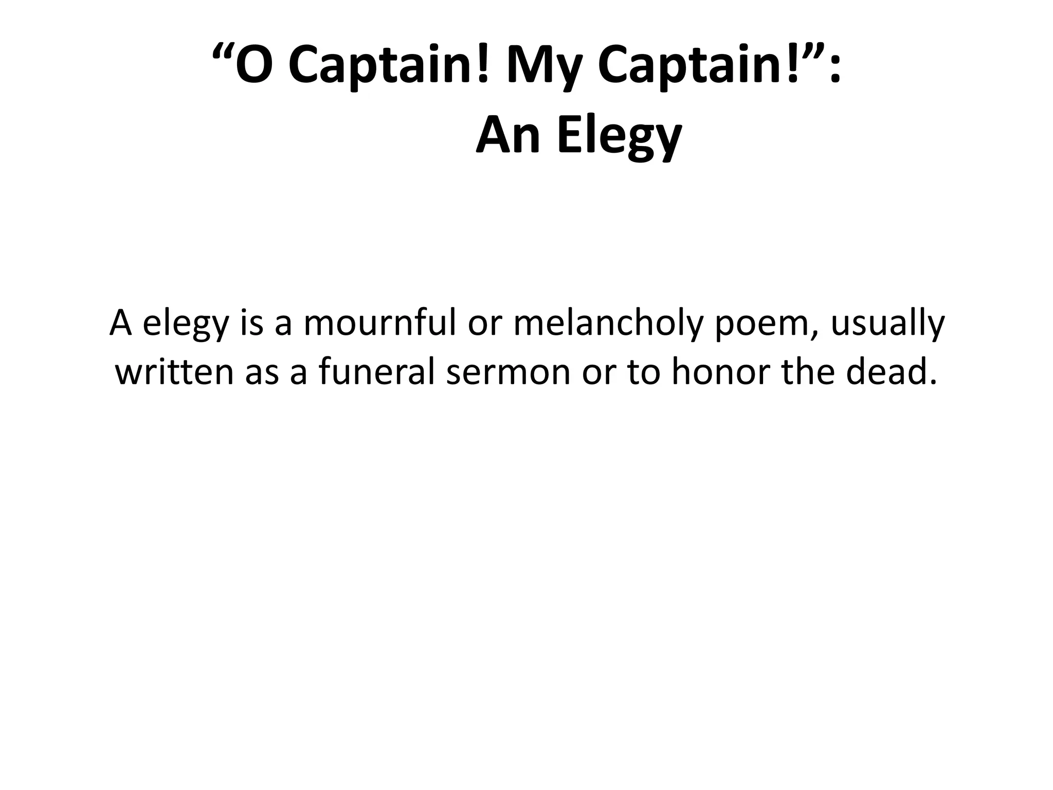 Abbrev Whitman PPT Oh Captain My Cpatain | PPT