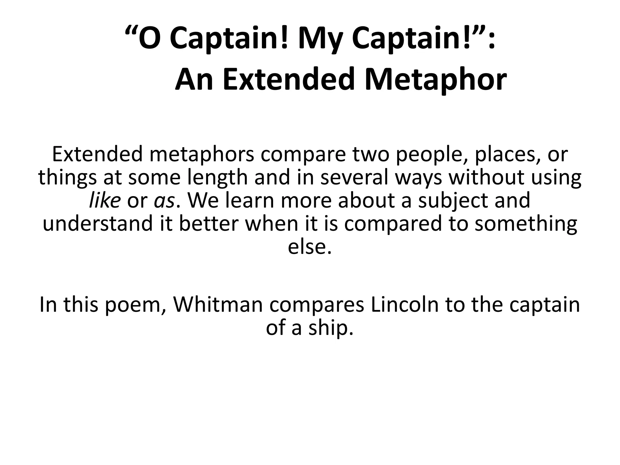 Abbrev Whitman PPT Oh Captain My Cpatain | PPT