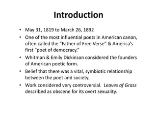 Abbrev Whitman PPT Oh Captain My Cpatain | PPT