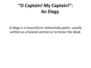 Abbrev Whitman PPT Oh Captain My Cpatain | PPTX