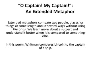 Abbrev Whitman PPT Oh Captain My Cpatain | PPT
