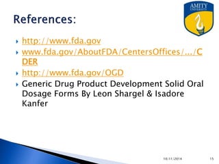 Abbrevated New Drug Applications- Basics | PPT