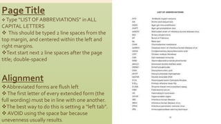 Abbrevations used in thesis | PPTX