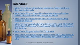 Abbreviated New Drug Application (ANDA) | PPTX