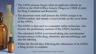 Abbreviated New Drug Application (ANDA) | PPT