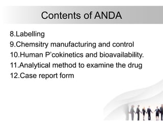 Abbreviated New Drug Application (ANDA) | PPTX