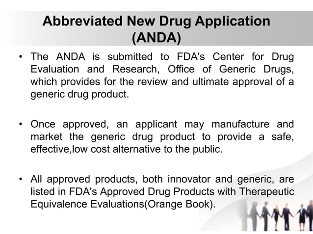 Abbreviated New Drug Application (ANDA) | PPTX