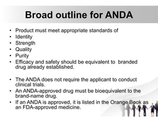Abbreviated New Drug Application (ANDA) | PPTX