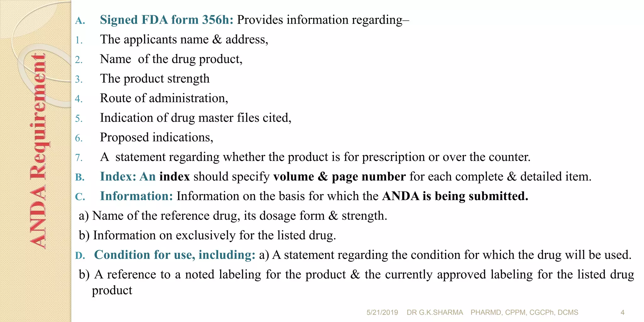 Abbreviated new drug application submission | PPTX