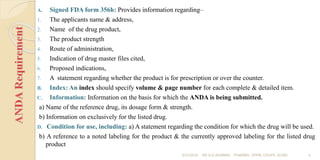 Abbreviated new drug application submission | PPTX