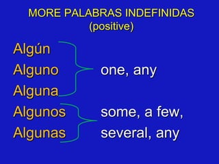 Abbreviated Palabrasindefinidasyneg | PDF