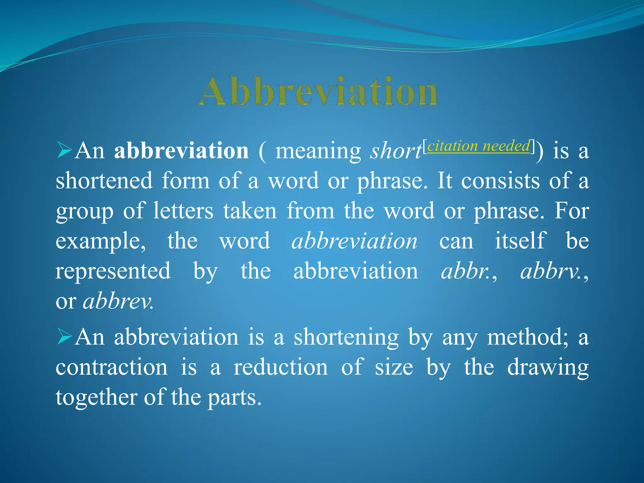 Abbreviation and jargon | PPTX