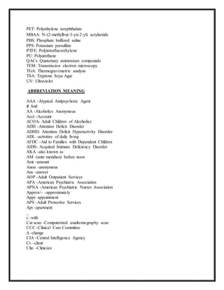 Abbreviation related to hospital | DOCX