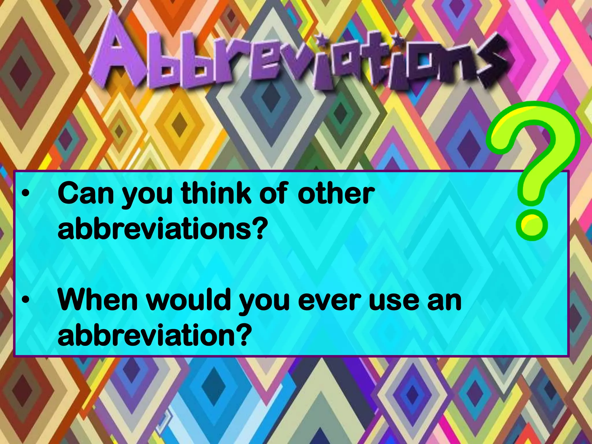 Abbreviations | PPTX