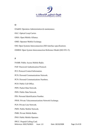 Acronyms and Abbreviations in Telecommunications List | PDF
