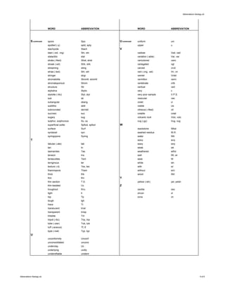 Abbreviations geology | PDF