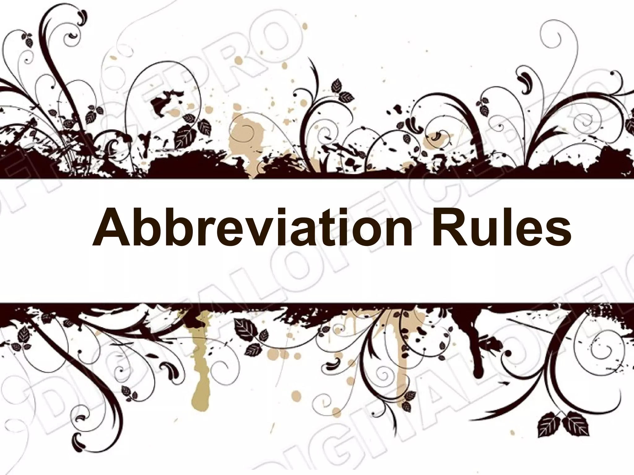 Abbreviations powerpoint (ms standard 4b2) | PPT
