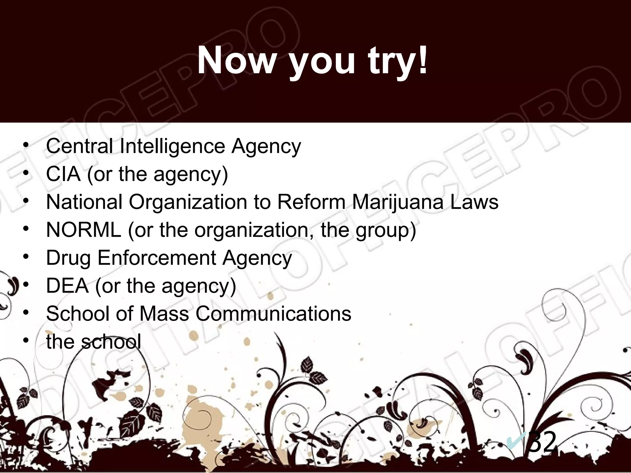 Abbreviations powerpoint (ms standard 4b2) | PPT