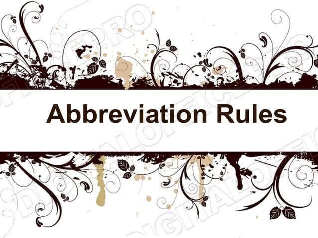 Abbreviations powerpoint (ms standard 4b2) | PPT