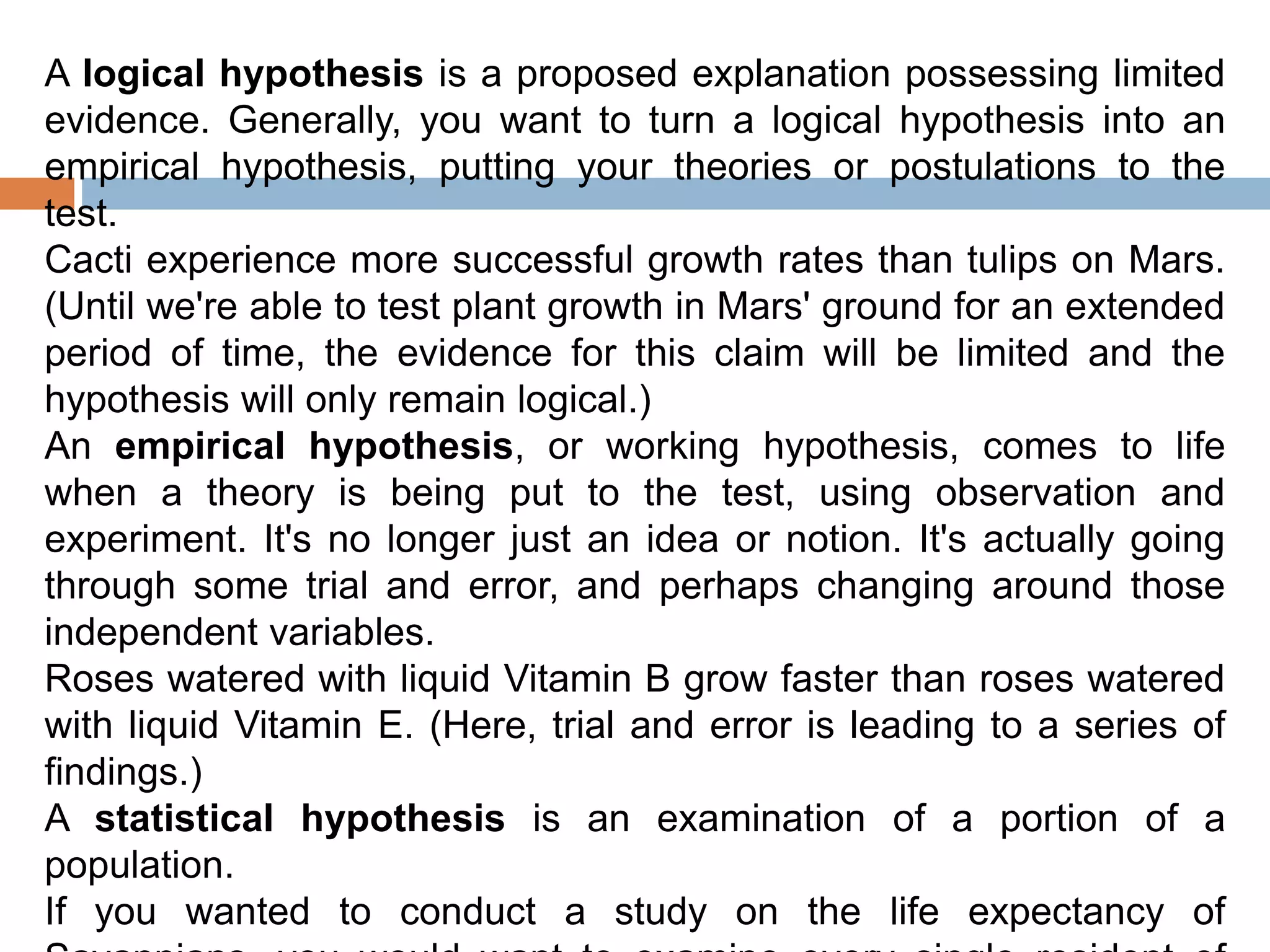 Hypothesis in Research Methodology | PPTX