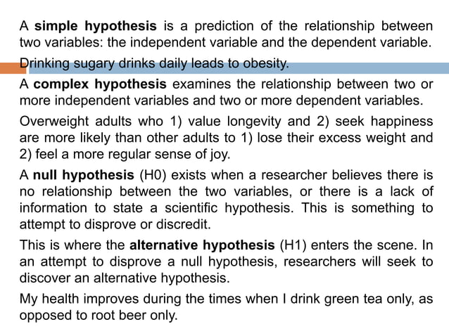 Hypothesis in Research Methodology | PPTX | Science