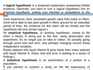 Hypothesis in Research Methodology | PPTX