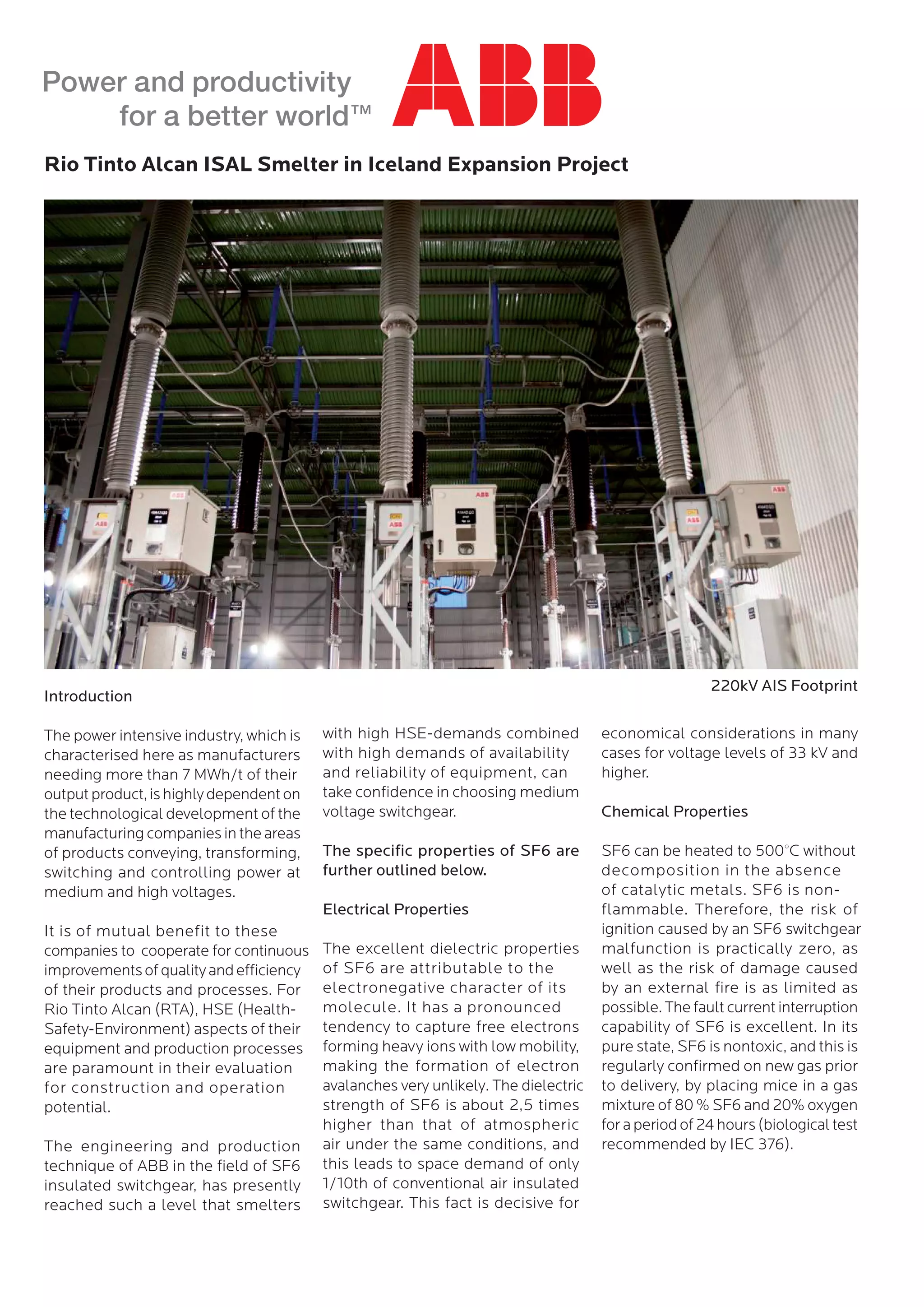 ABB: RIO TINTO ALCAN ISAL Smelter Expansion Project | PDF